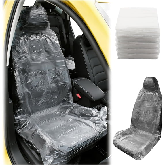 50 count Disposable Seat Covers, Plastic Seat Covers Provide Temporary ...