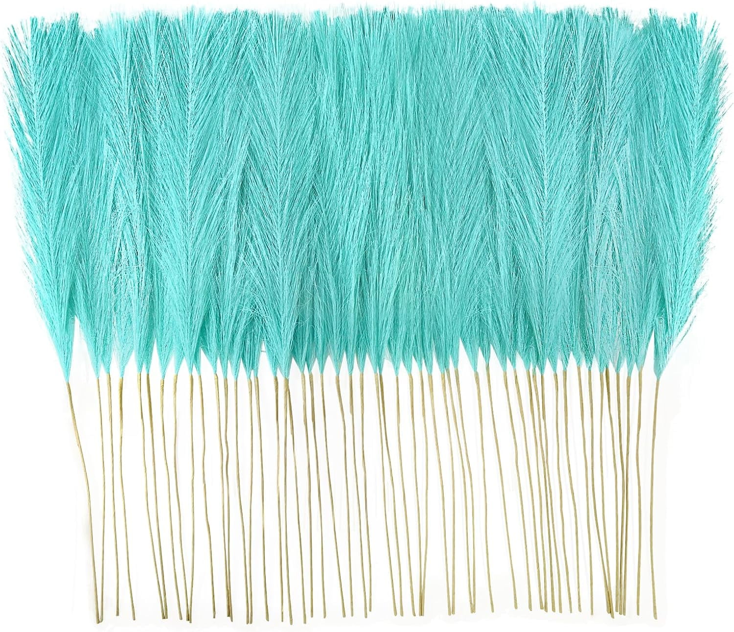 50 count Faux Pampas Grass, 21.6" Short Artificial Pompous Grass ...
