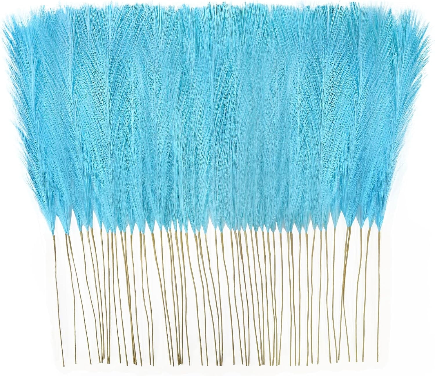 50 count Faux Pampas Grass, 21.6" Short Artificial Pompous Grass ...