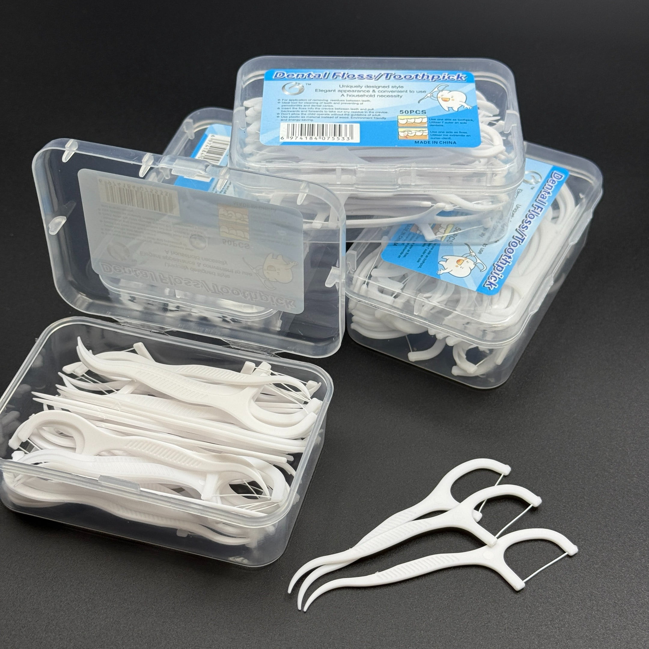 50-count Floss Sticks with Sealed Storage Box. Ultra-slim And Smooth ...