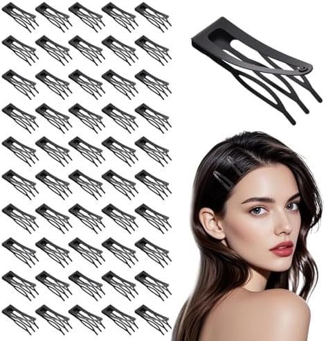 50 count Metal Double Grip Hair Clips, 3 Prong Hair Clip for Women ...
