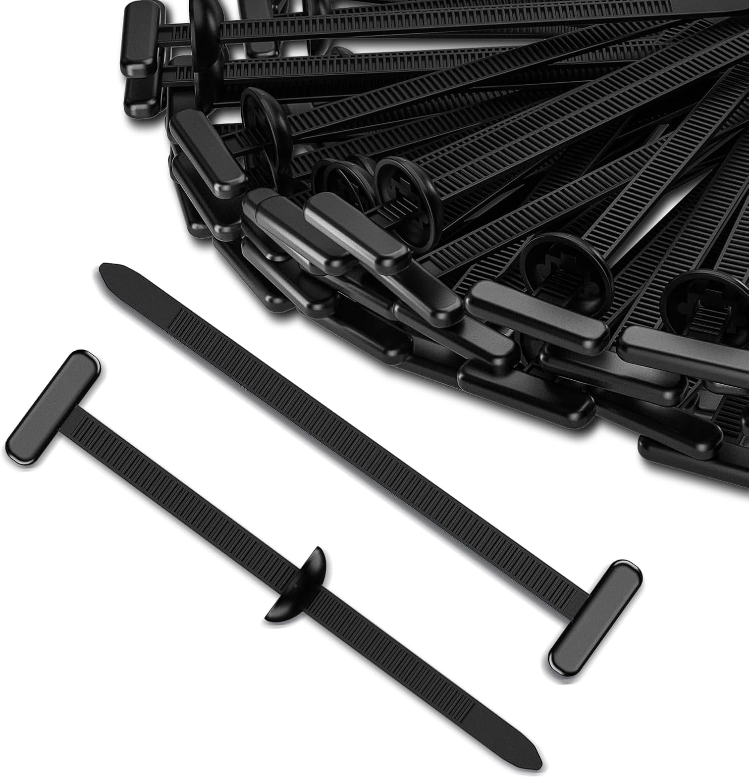 50 count Nylon Universal Tie Buckle, Self-Locking Zip Ties with Button ...