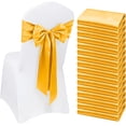 50 count Satin Chair Sashes Bows Universal Chair Ribbon Ties Sash for ...