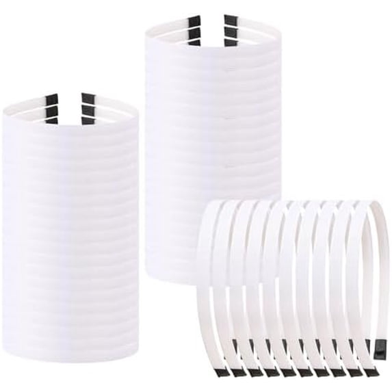 50 count/set White Plastic Headbands Bulk, Plain Blank Headbands for ...