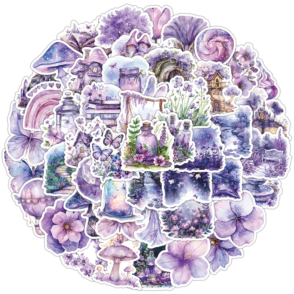 50 cute fairy tale garden graffiti stickers, water cup luggage ...
