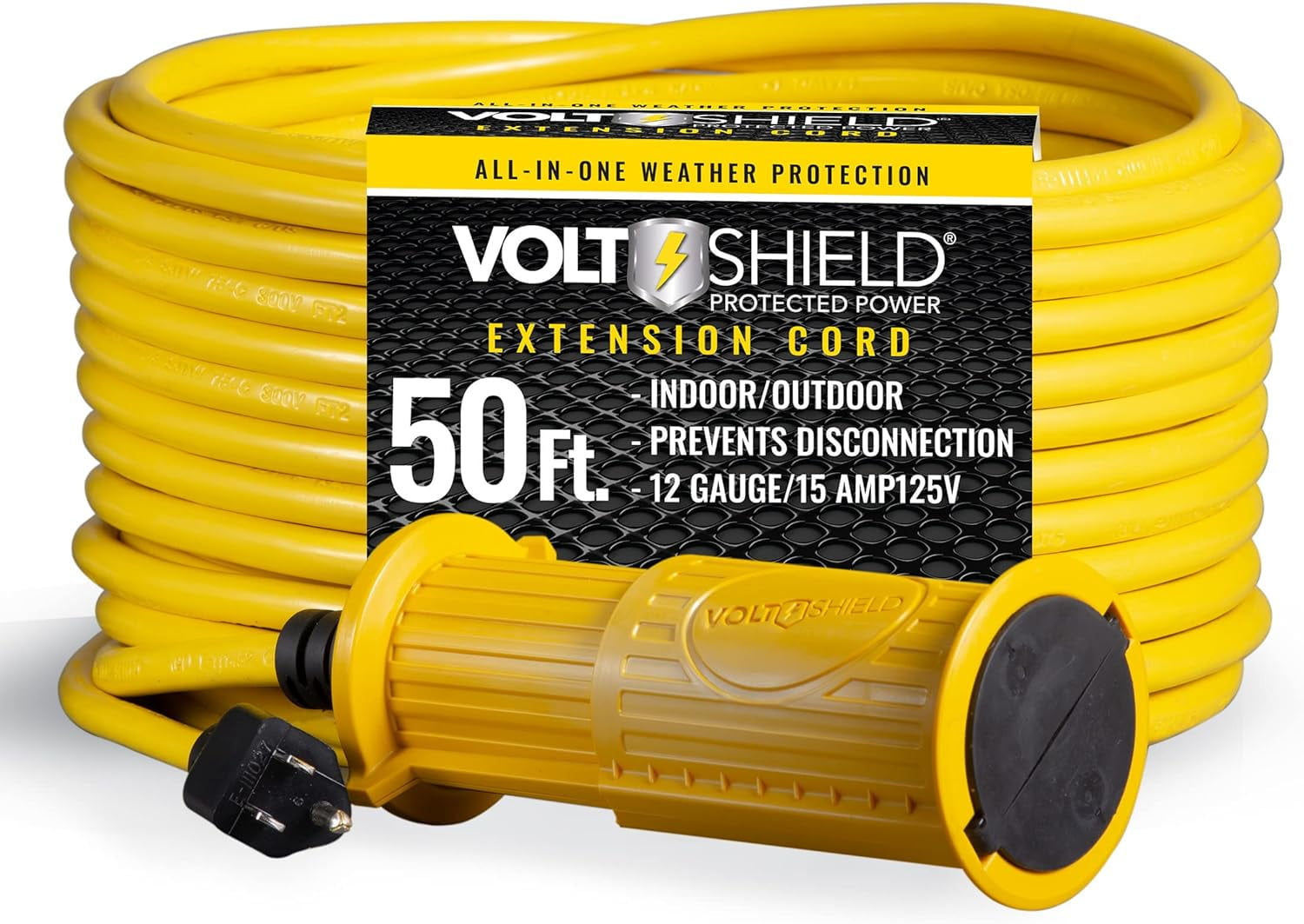 50 ft 14/3 SJTW Heavy Duty All-In-One Weather Protection Extension Cord ...