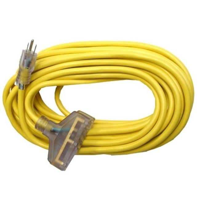 50 ft. 15 Amp OSHA NRTL Compliant Extension Cord with Lighted End & 3 ...