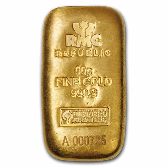 50 gram Gold Bar - Brand Name (w/Assay Card) - Walmart.com