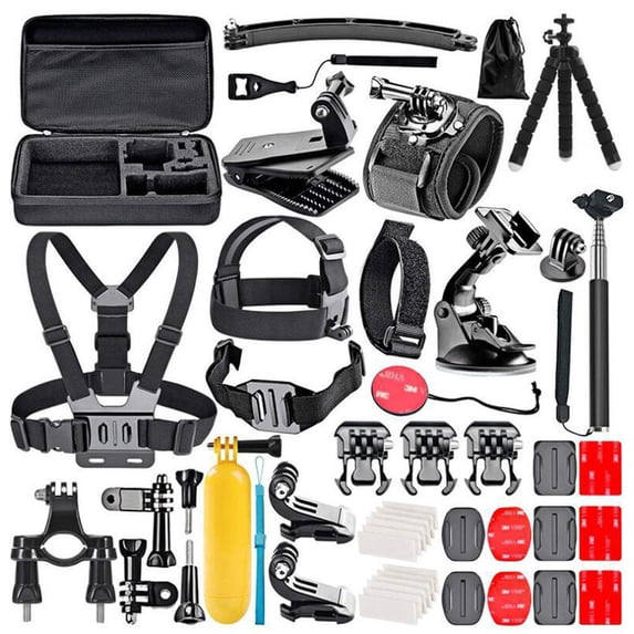 50-in-1 Accessory Kit for GoPro, Hero12/11/10/9/8/7, DJI Osmo, Insta360 ...