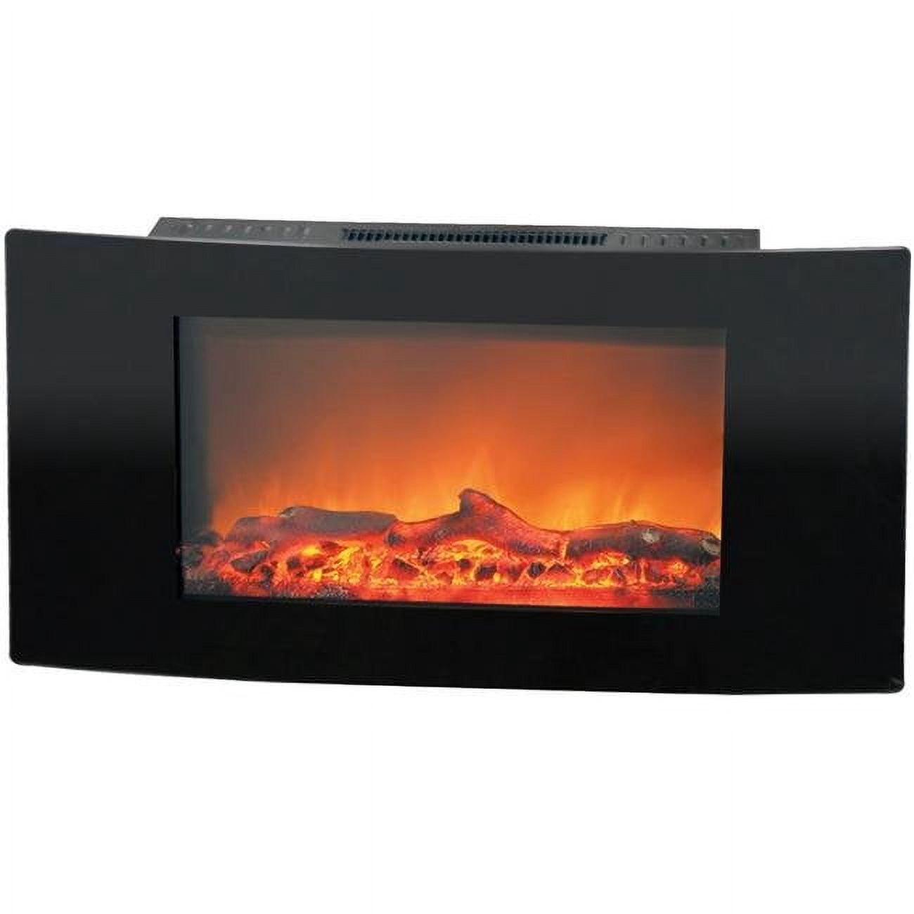 50 in. Color Changing Wall Mount Electric Fireplace, Two Black ...