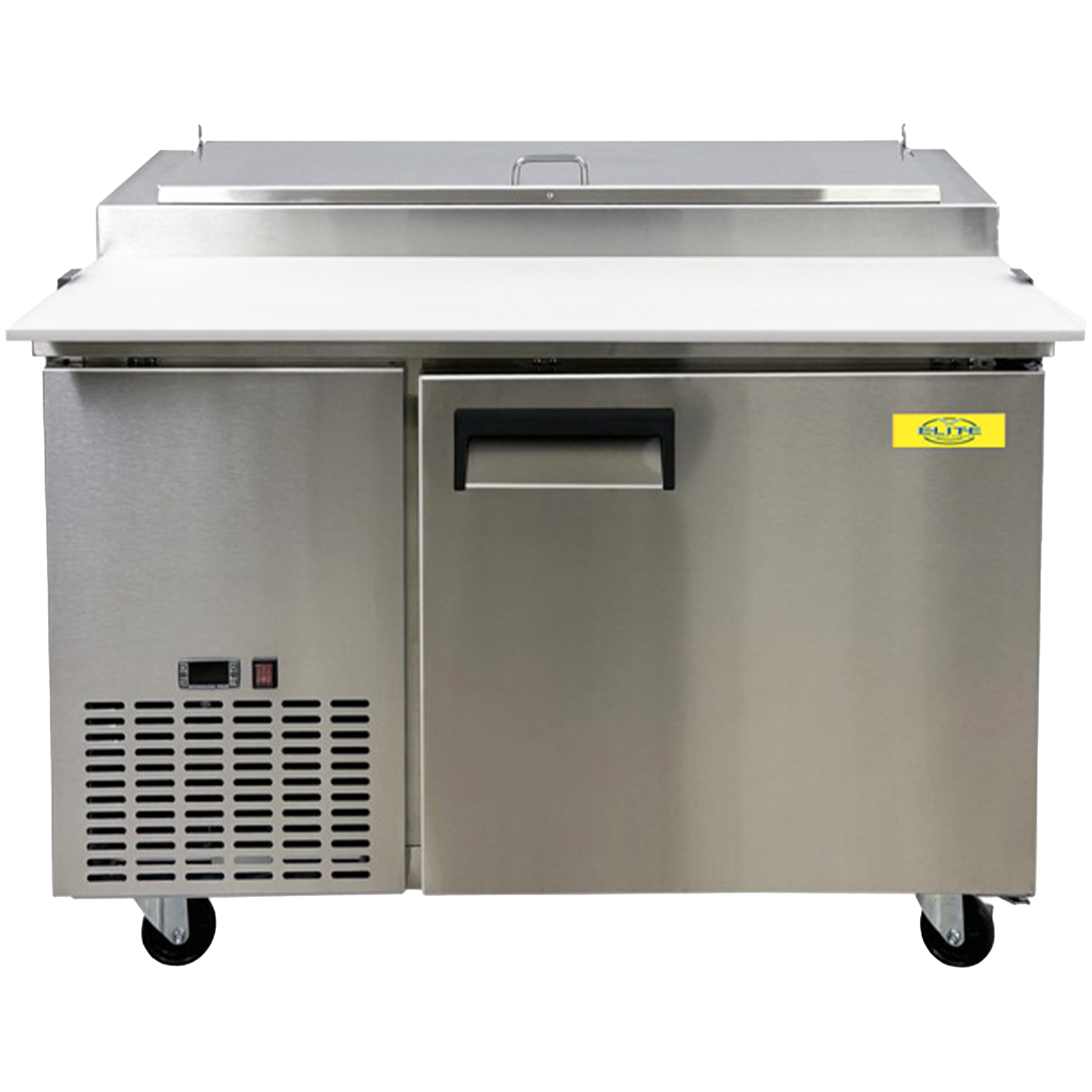50 in. Commercial Pizza Prep Table Two-Door Refrigerator 14 Cu. Ft ...