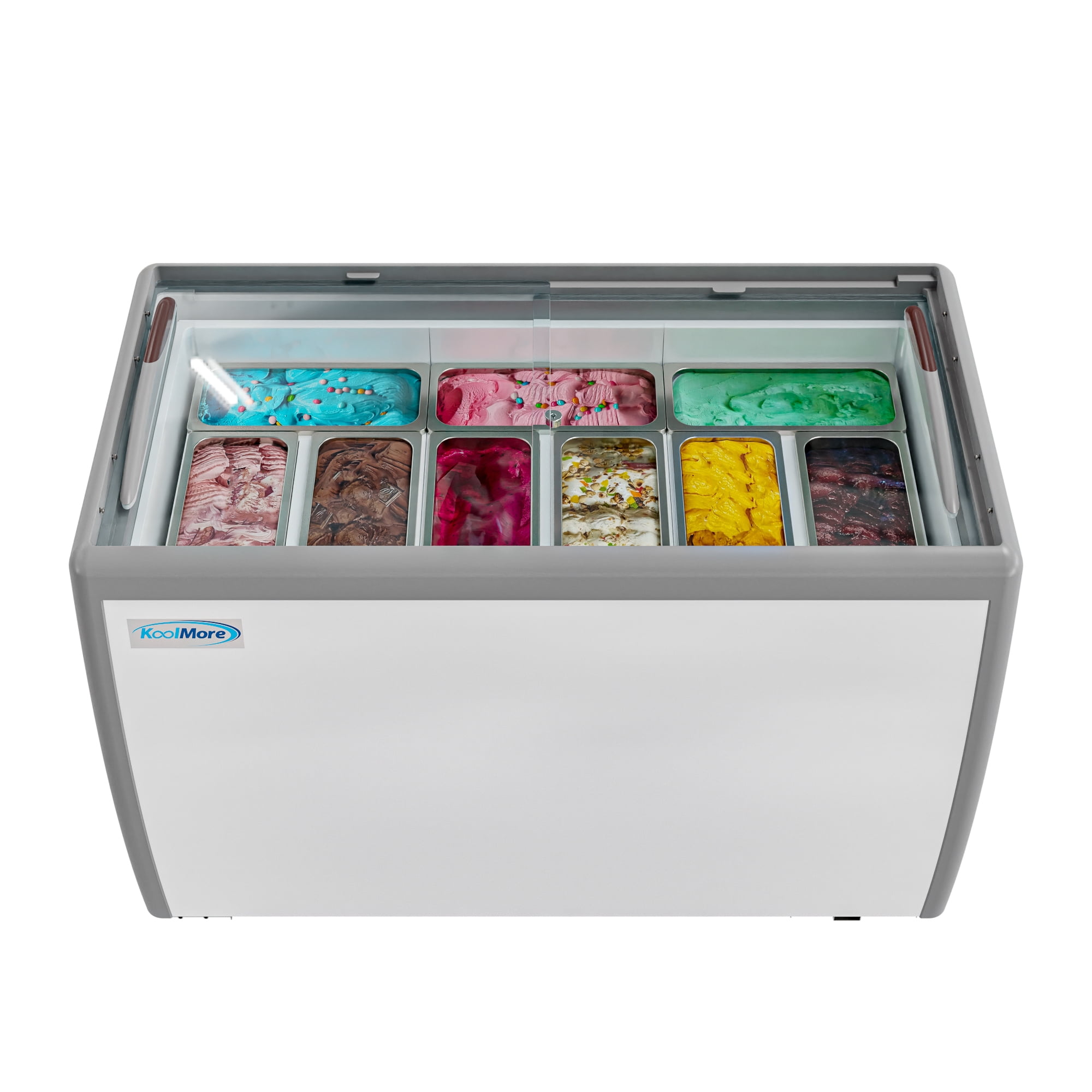 50 in. Gelato Dipping Cabinet Display Freezer with Sliding Glass Door ...