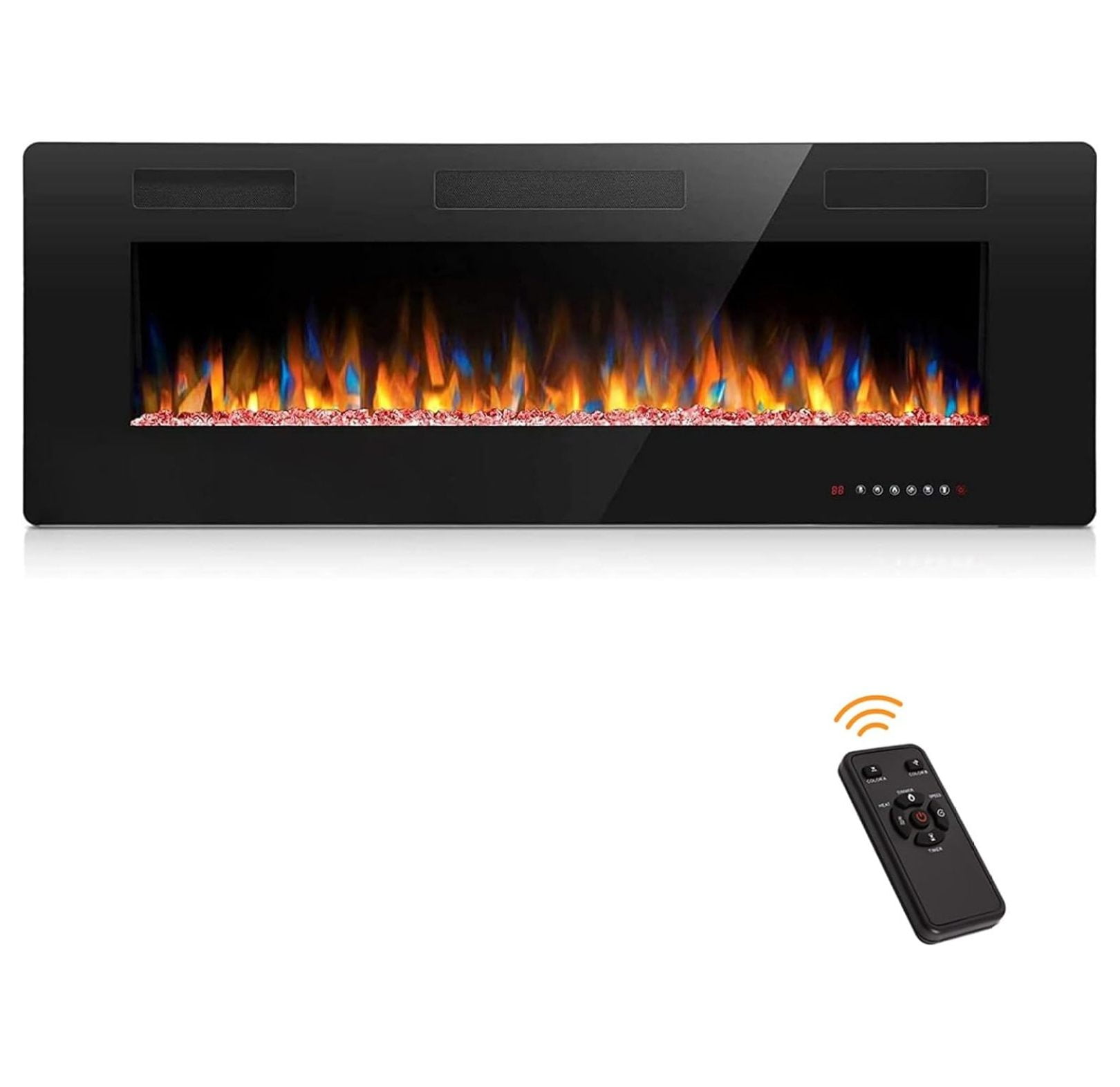 50 inch Electric Fireplace Inserts, in-Wall Recessed and Wall Mounted ...