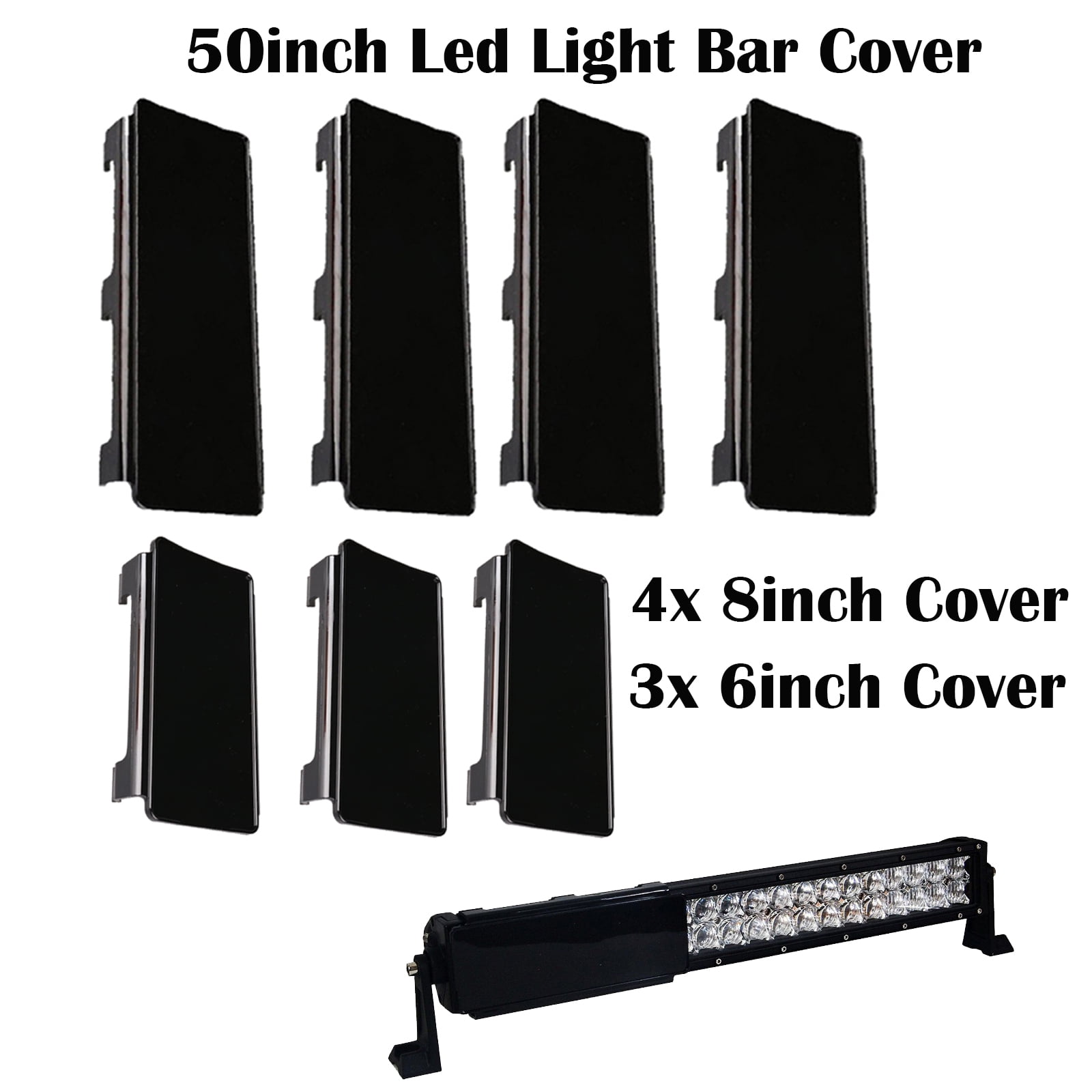 50 inch Led Light Bar Cover Lens Protective Cover for Straight Curved ...