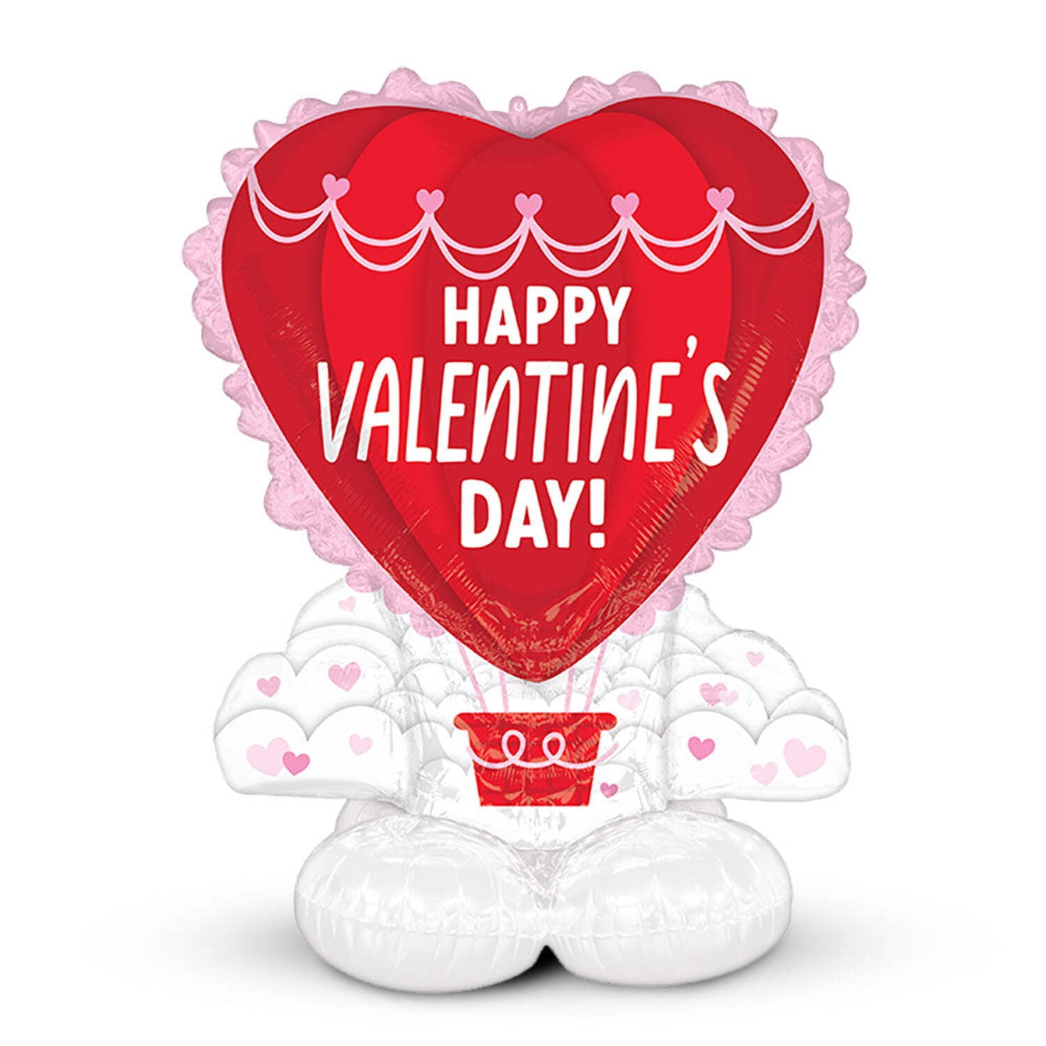 50 inch Valentine Hot Air Balloon Airloonz Foil Mylar Balloon - Party ...