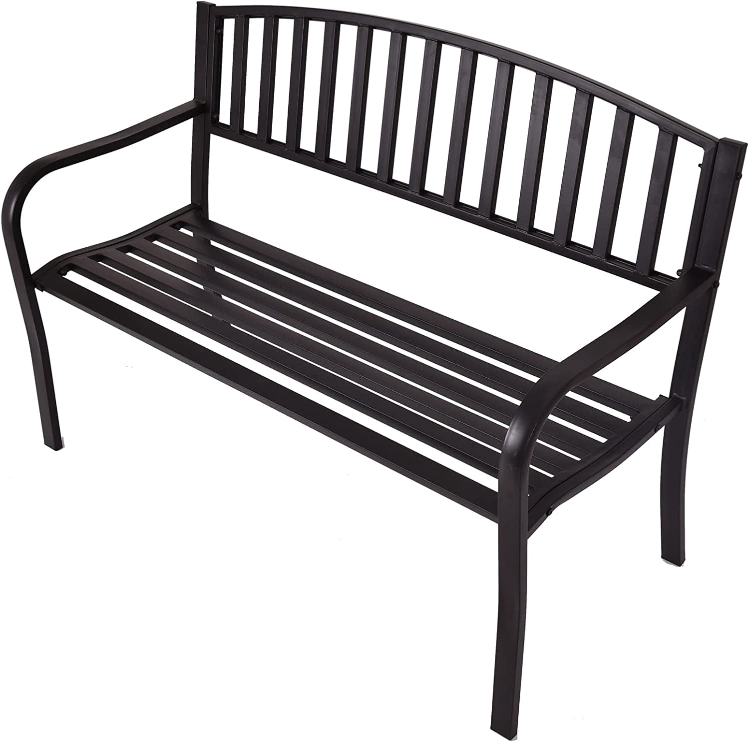 **50 inch outdoor steel garden bench park bench, patio chair garden ...