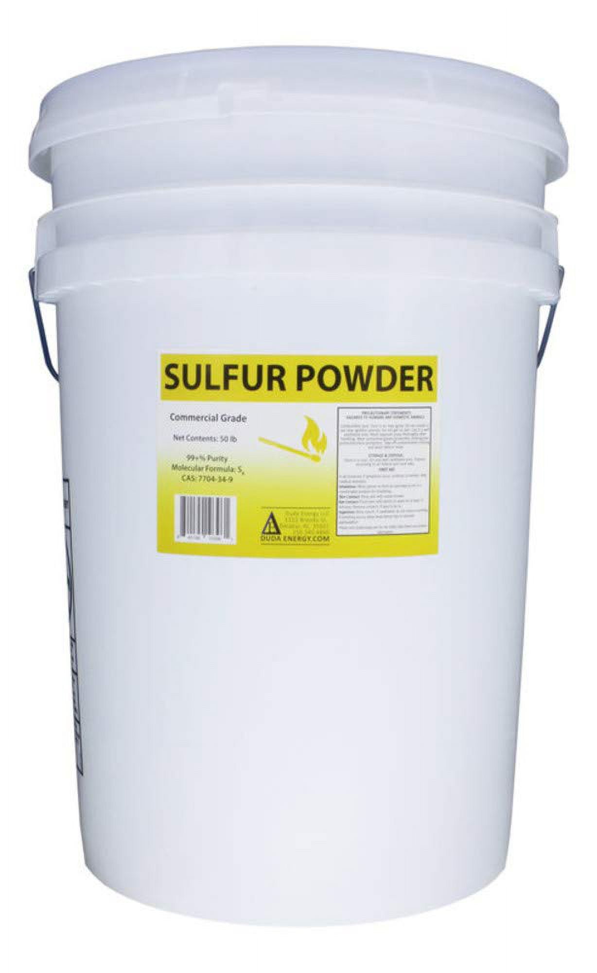 Duda Energy Commercial Grade Sulfur Powder, 99.5+% Purity, 50 lb pail ...