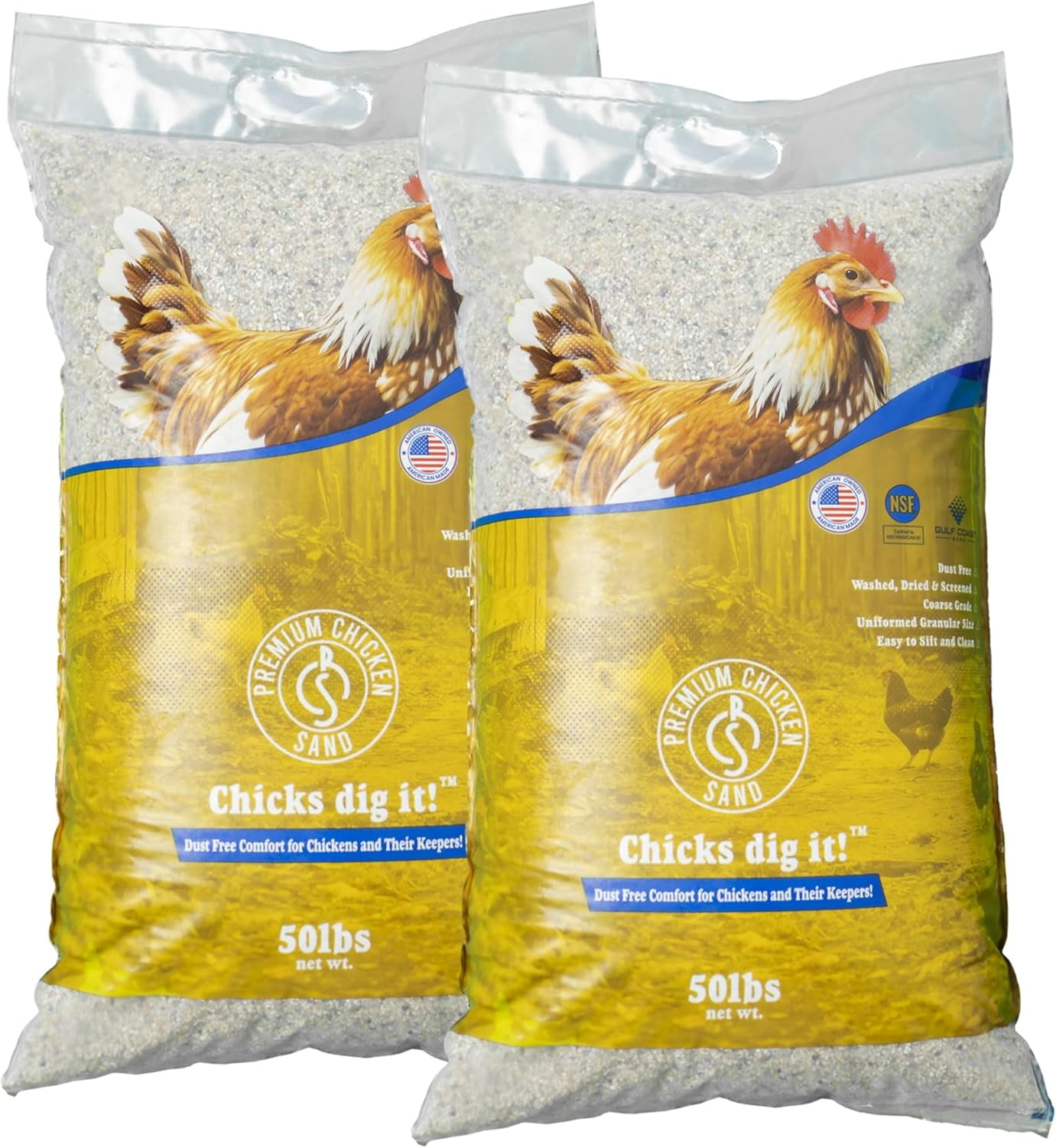 50 lbs (2-Pack) – Dust-Free, Odor-Control Bedding for Chicken Coops ...