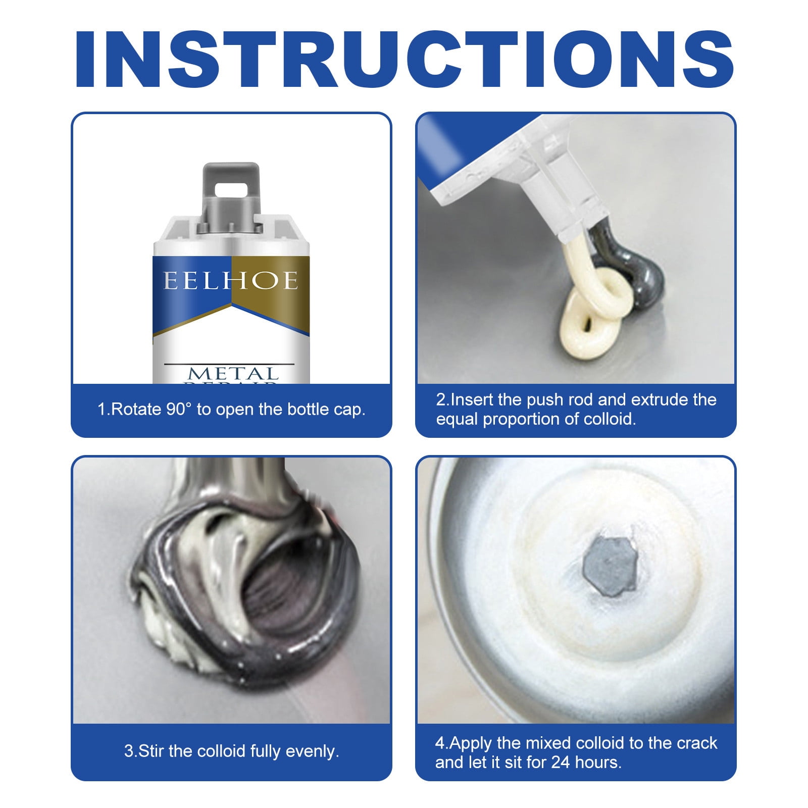 50 ml Metal Repair AB Glue, Metal Epoxy Weld, Cold Weld Metal Repair ...