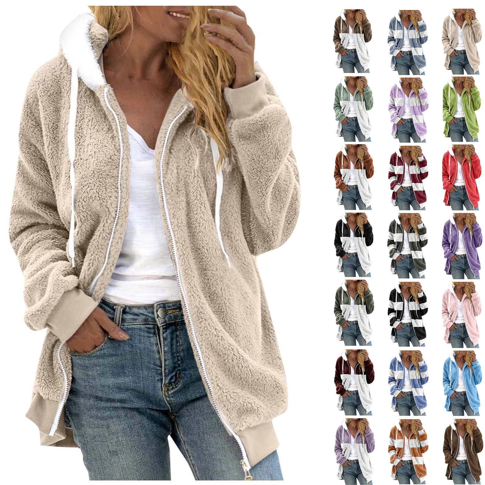 Women's Plus Size Hoodies Drawstring Hooded Sweatshirts for Woman ...