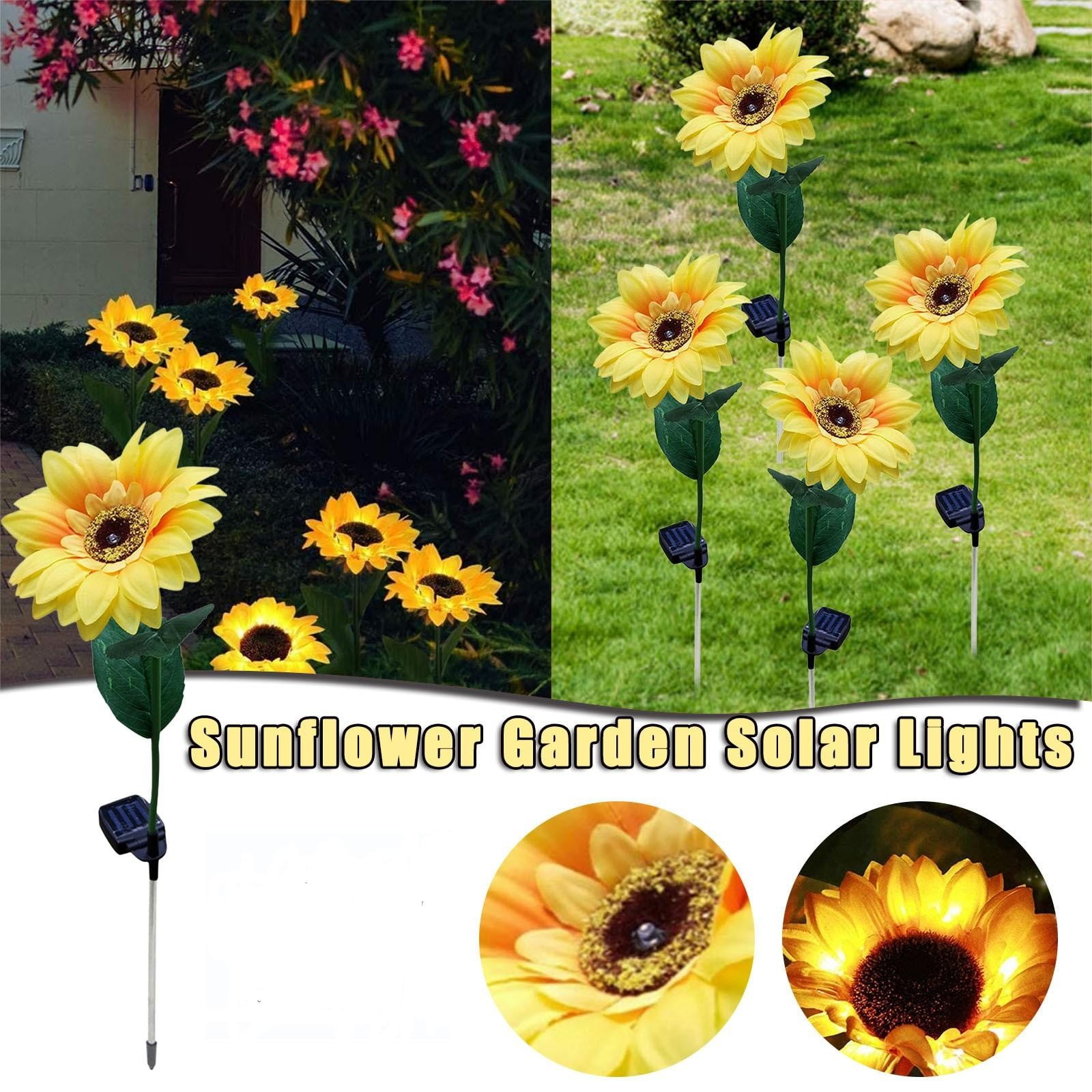 Solar Lights Solar Power SunFlower LED Light Outdoor Garden Yard Lamp ...