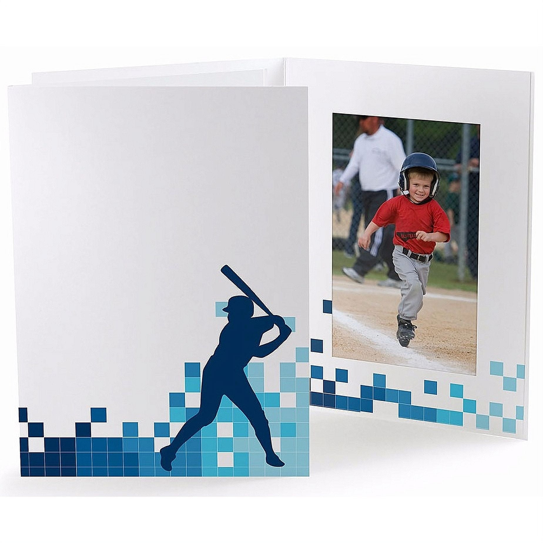 (50 pack) BASEBALL LOCKER ROOM Cardboard Photo Folder for 5x7 prints ...