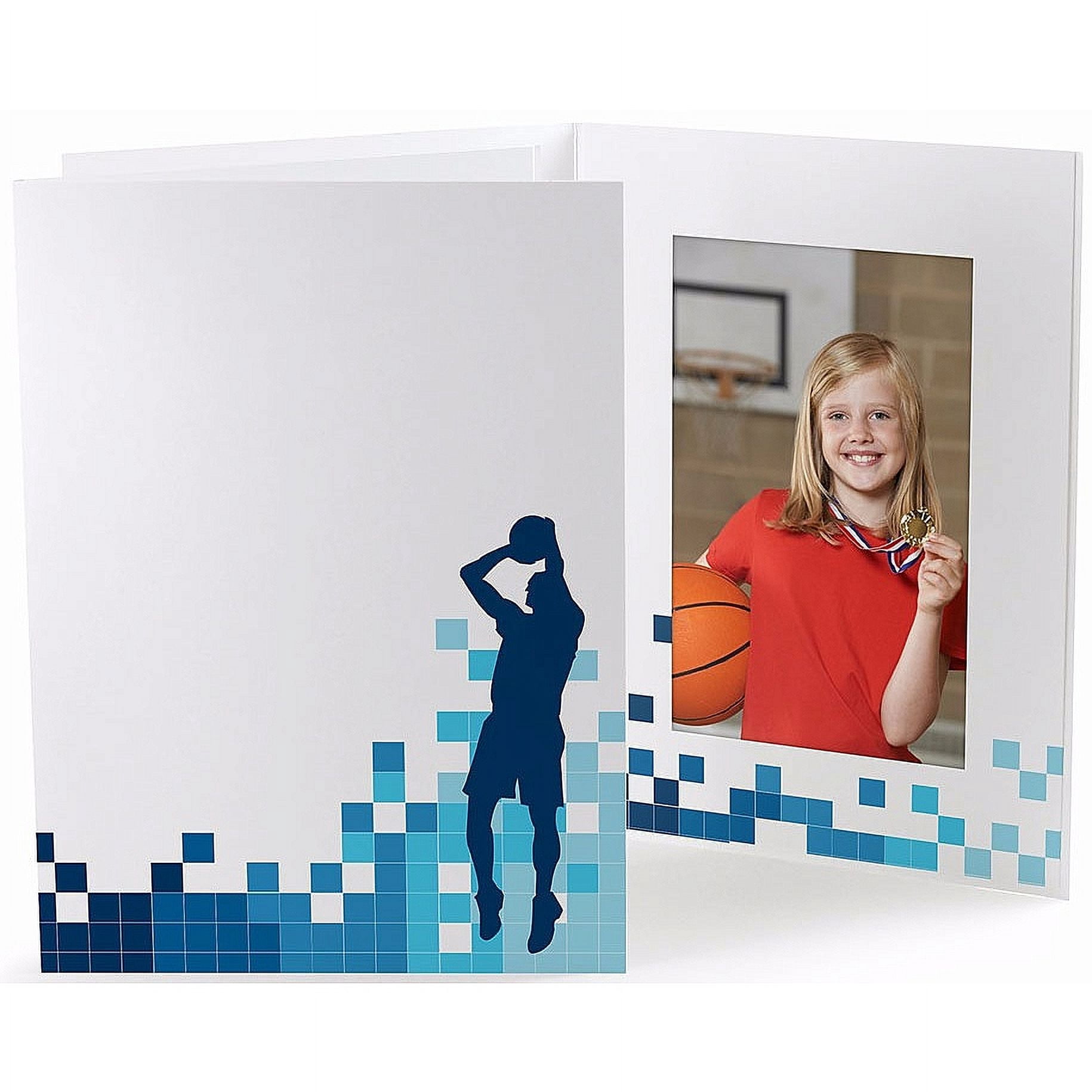 (50 pack) BASKETBALL LOCKER ROOM Cardboard Photo Folder for 5x7 prints ...