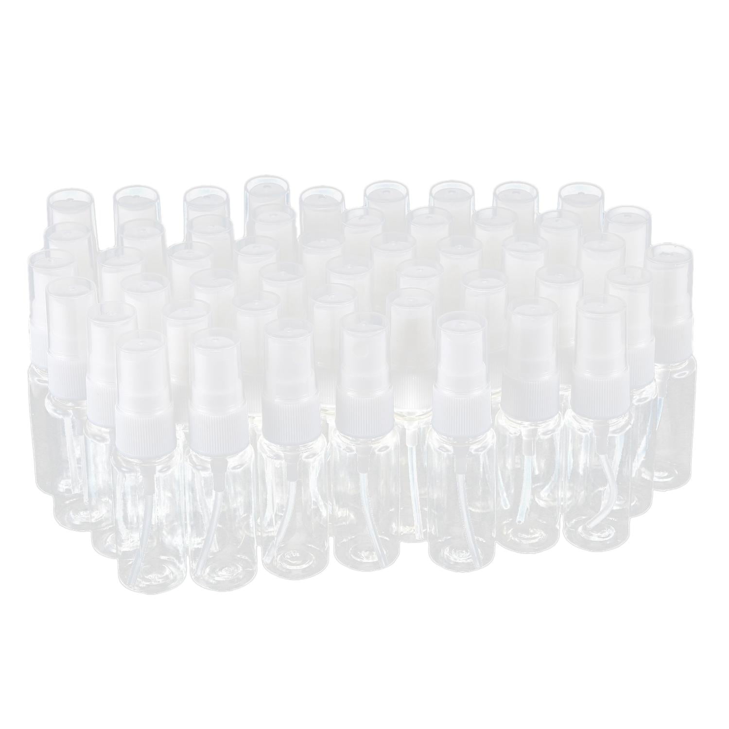 50-pack Empty Clear Plastic Fine Mist Spray Bottles with Microfiber ...