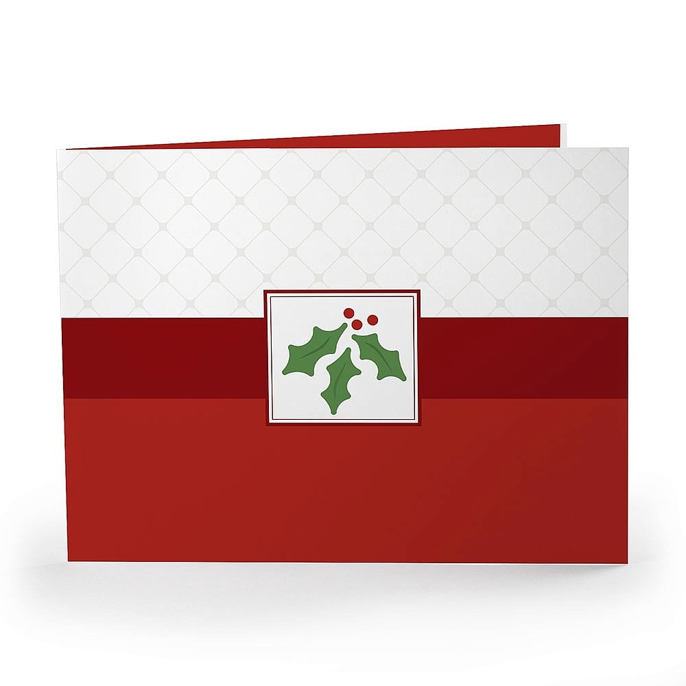 (50 pack) HOLIDAY HOLLY Photo Folder for 7x5 landscape prints - 5x7 ...