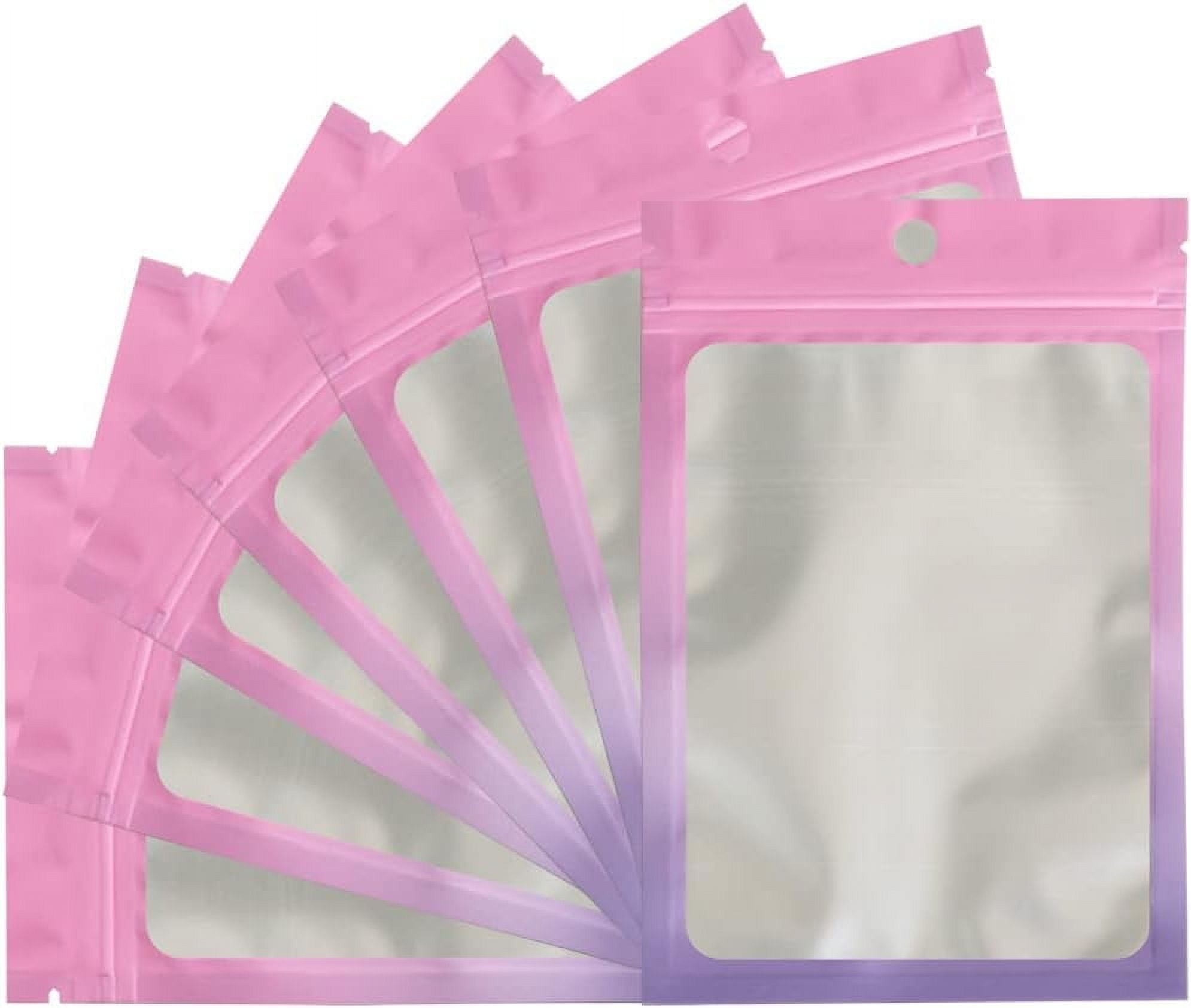 50-pack Mylar Bags Resealable Bags for Small Business with front Window ...
