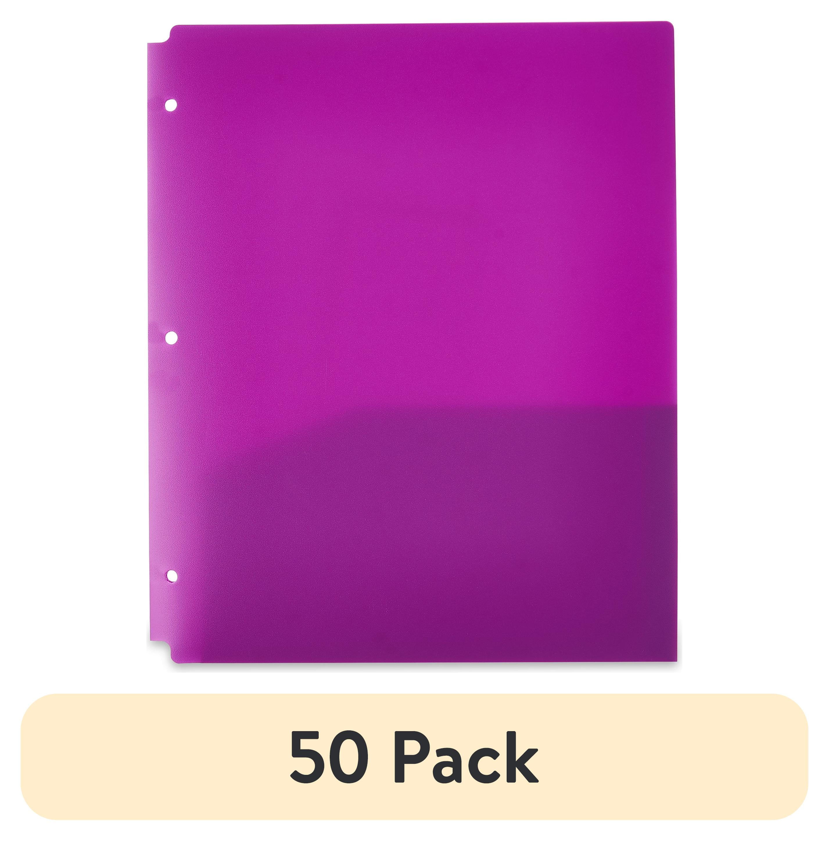 (50 pack) Pen+Gear 2-Pocket Poly Folders, Purple, 9.4" x 11.4", 50 Pack ...