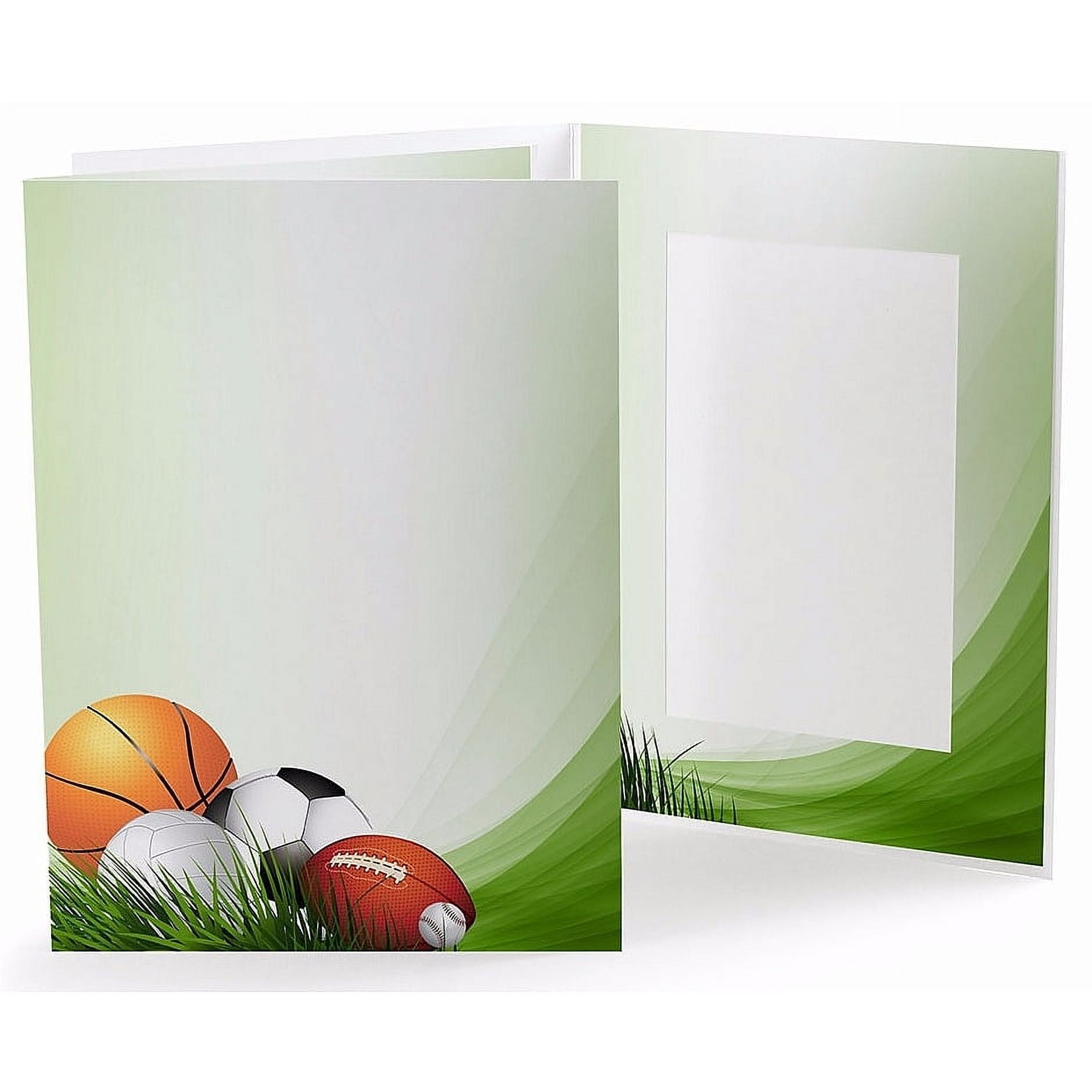 (50 pack) SPORTS FIELD Cardboard Photo Folder for 5x7 prints - 5x7 ...