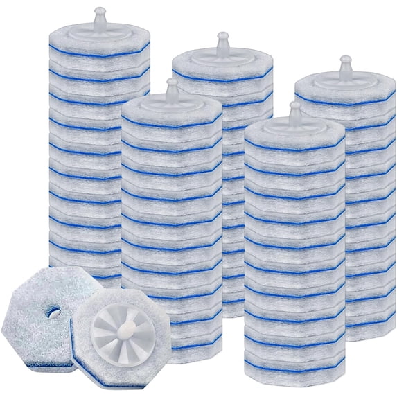 50-pack toilet bowl brush head refill, upgraded replacement head ...