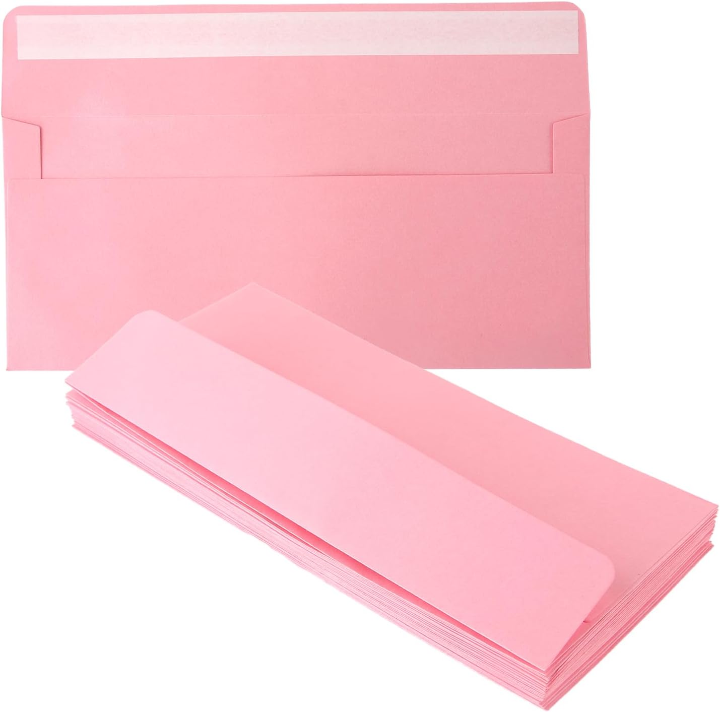 50 packs #10 Business envelopes, pink envelopes, self-sealing standard ...