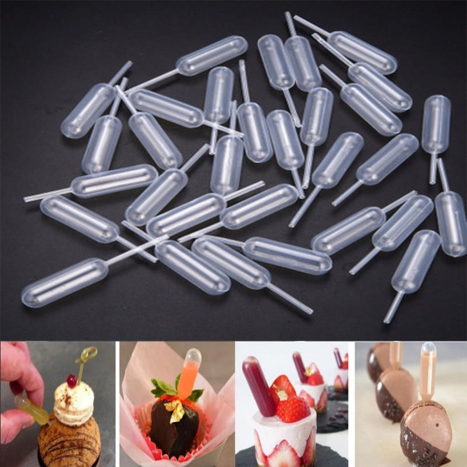 50 packs 4ML pipette dropper disposable pipette cupcake ice cream cream ...
