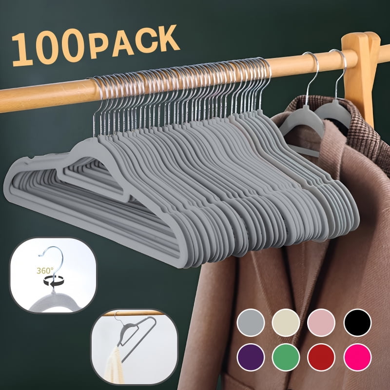 50 packs of scarlet hangers - 360 ° rotating hooks - Walmart.com