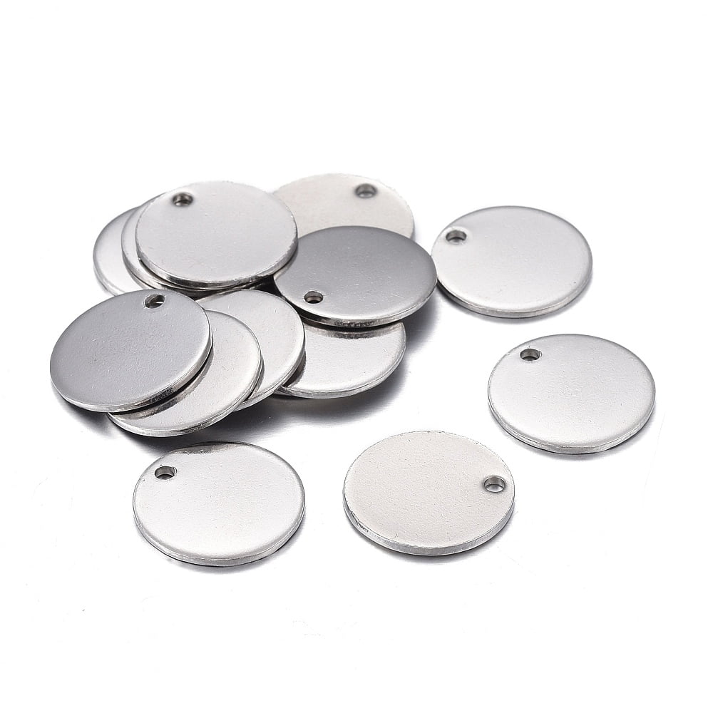 50 pc 201 Stainless Steel Charms Stamping Blank Tag Laser Cut Flat ...