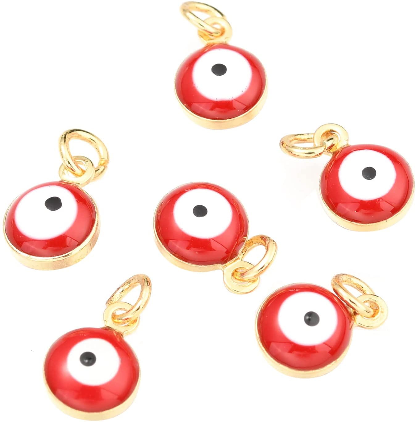 50 pc Brass Enamel Charms Real 18K golden Plated Long-Lasting Plated ...