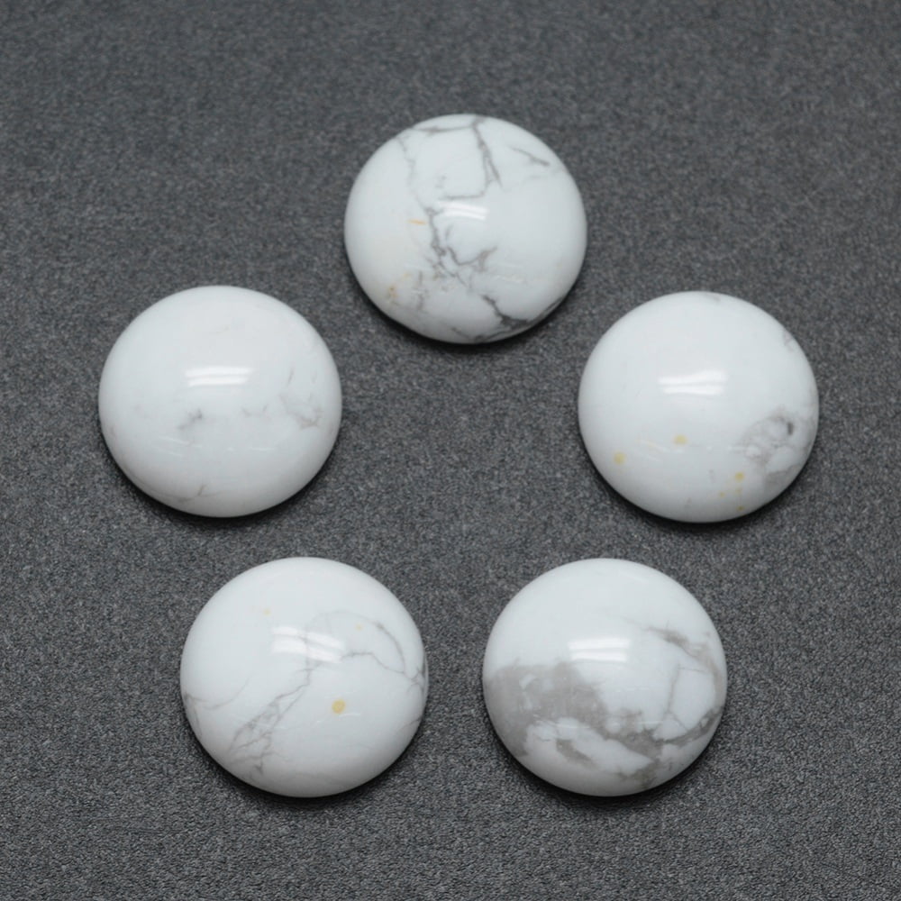 50 pc Natural Howlite Cabochons Half Round 12x5~6mm - Walmart.com
