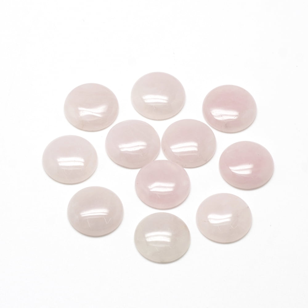 50 pc Natural Rose Quartz Cabochons Half Round/Dome 12x5mm - Walmart.com