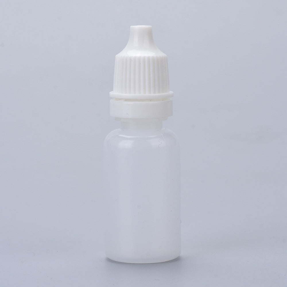 50 pc Plastic Eye Dropper Bottles Refillable Bottle with Caps for Ear ...