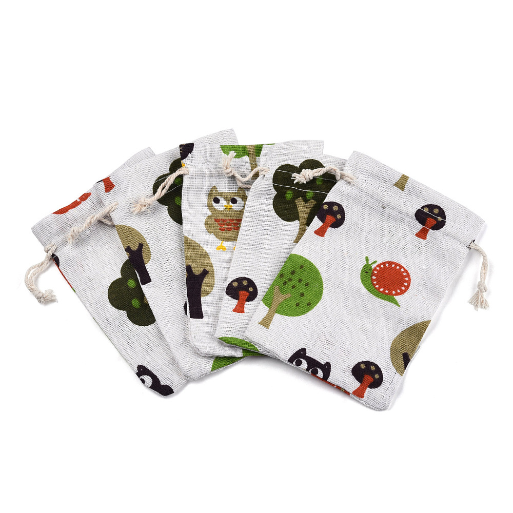 50 pc Polycotton(Polyester Cotton) Packing Pouches Drawstring Bags with ...