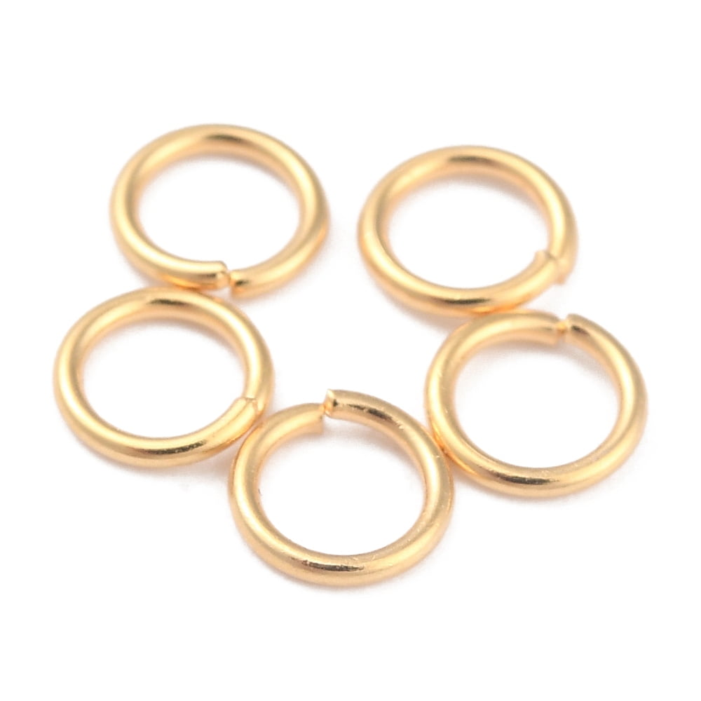 50 pc Rack Plating Brass Jump Rings Open Jump Rings Long-Lasting Plated ...