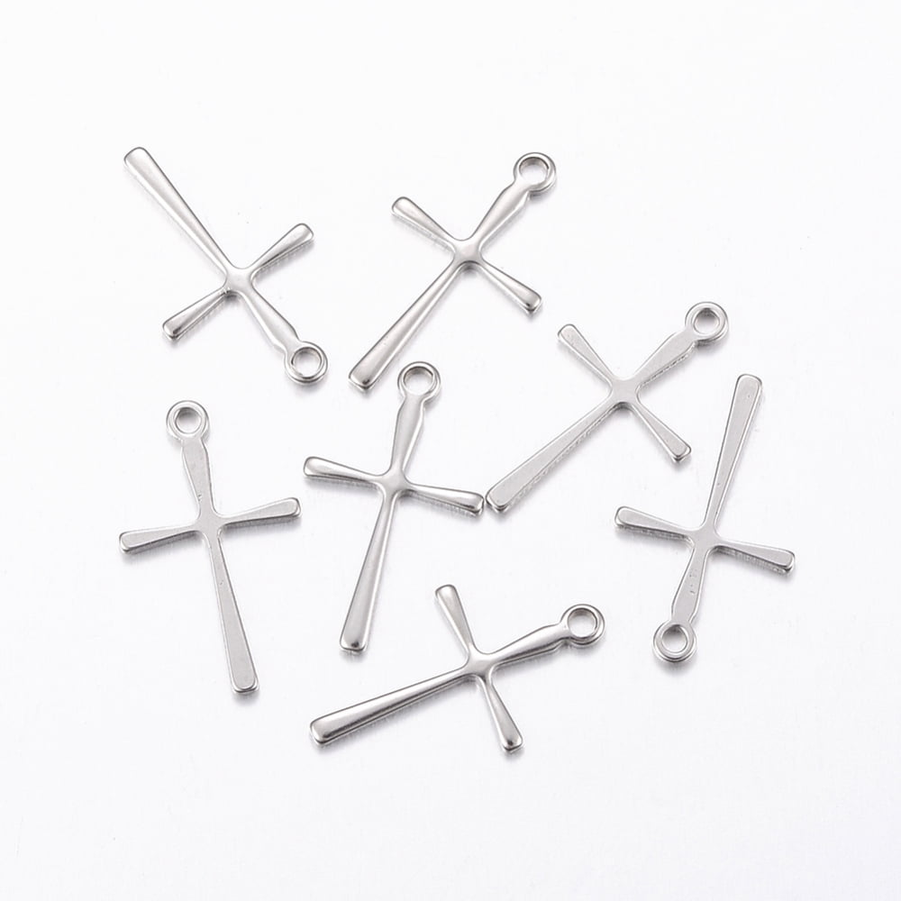50 pc Resistant 304 Stainless Steel Pendants Stainless Steel Color 16x9 ...