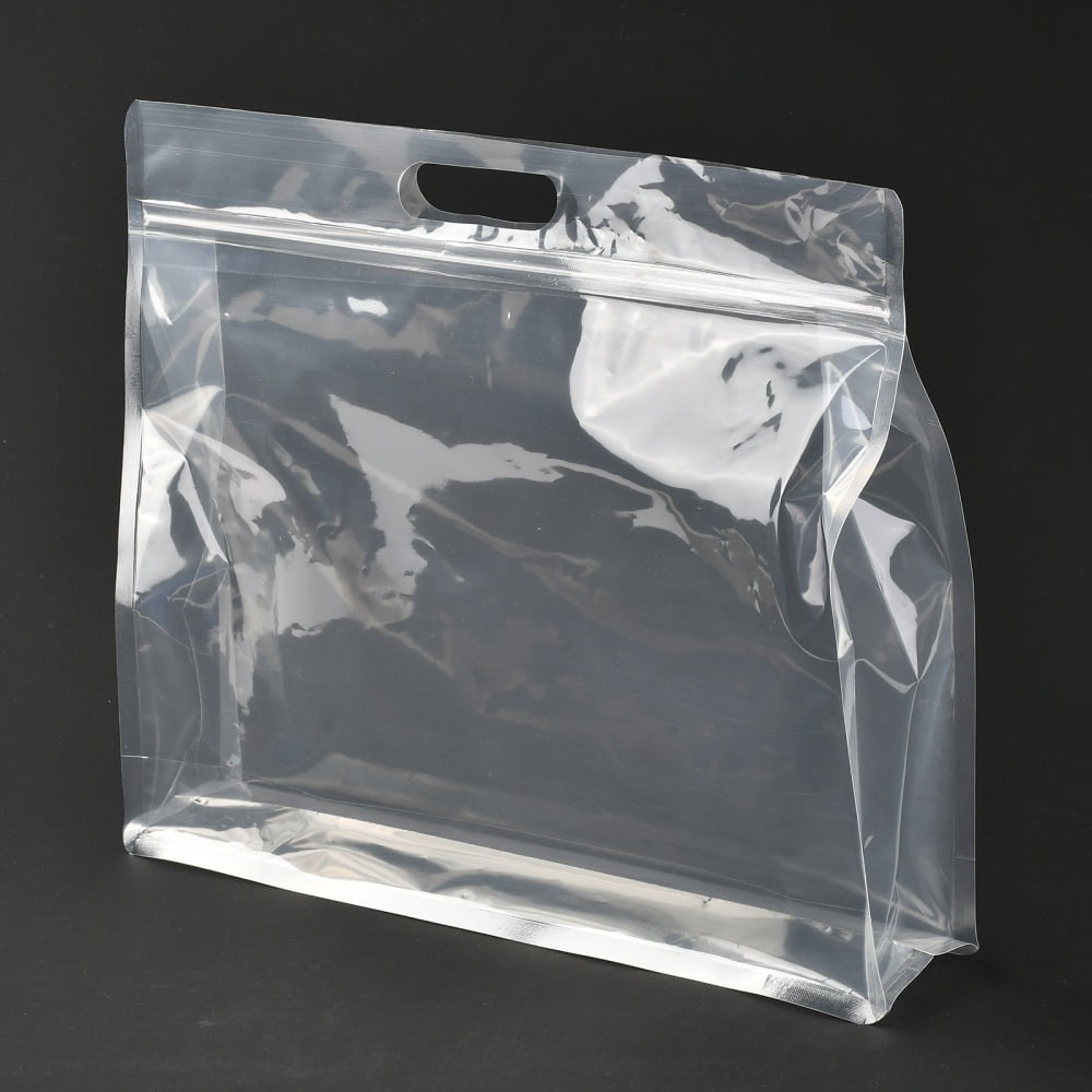 50 pc Transparent Plastic Zip Lock Bag Plastic Stand up Pouch ...