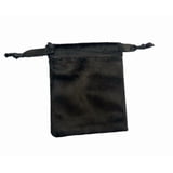 50 pc Velvet Jewelry Drawstring Bags with Satin Ribbon Rectangle Black ...