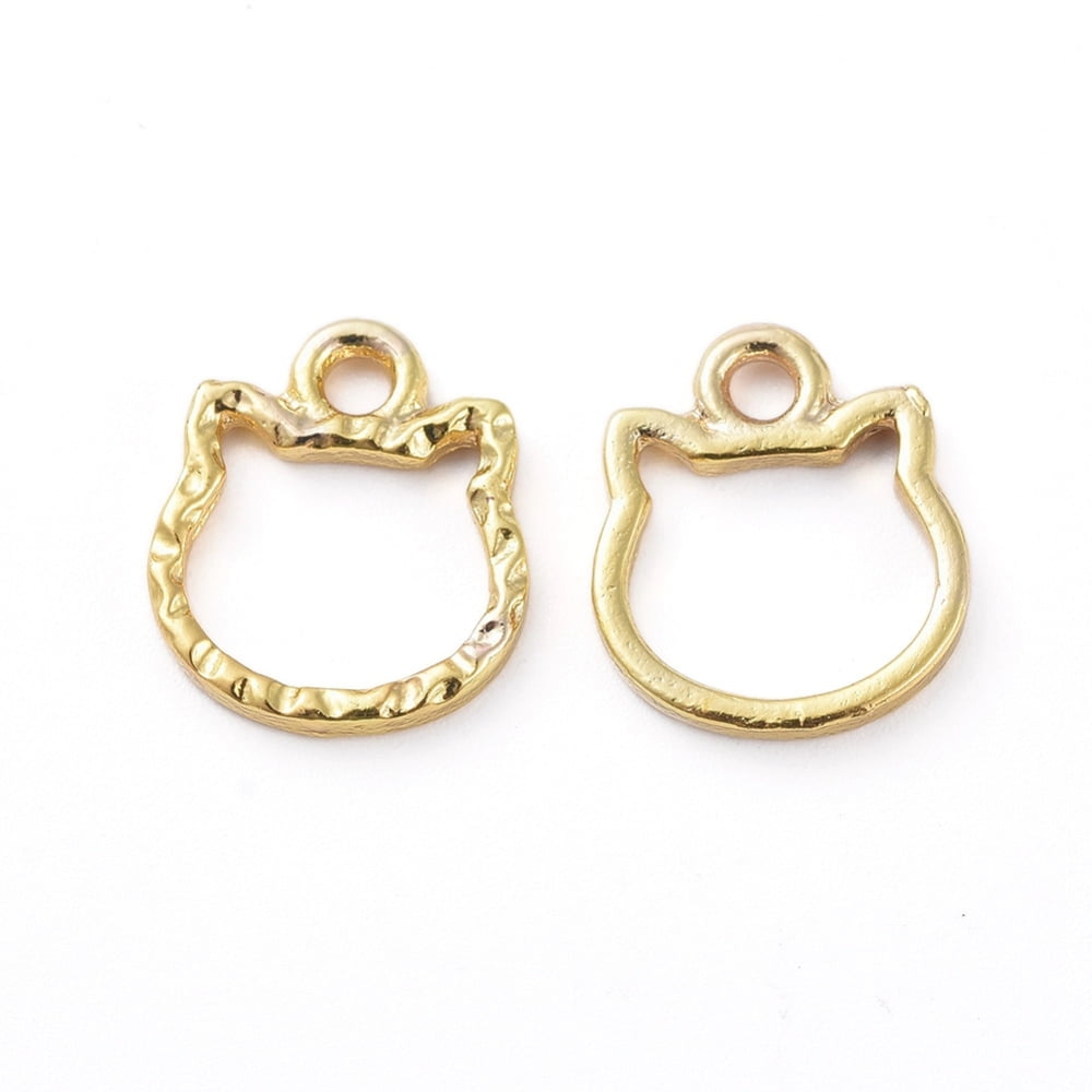 50 pc Zinc Alloy Open Back Bezel Pendants For DIY UV Resin Epoxy Resin ...
