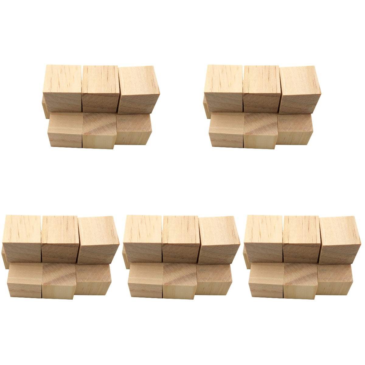 50 pcs 10mm Natural Pine Blocks Square Wooden Pieces DIY Craft Wood ...