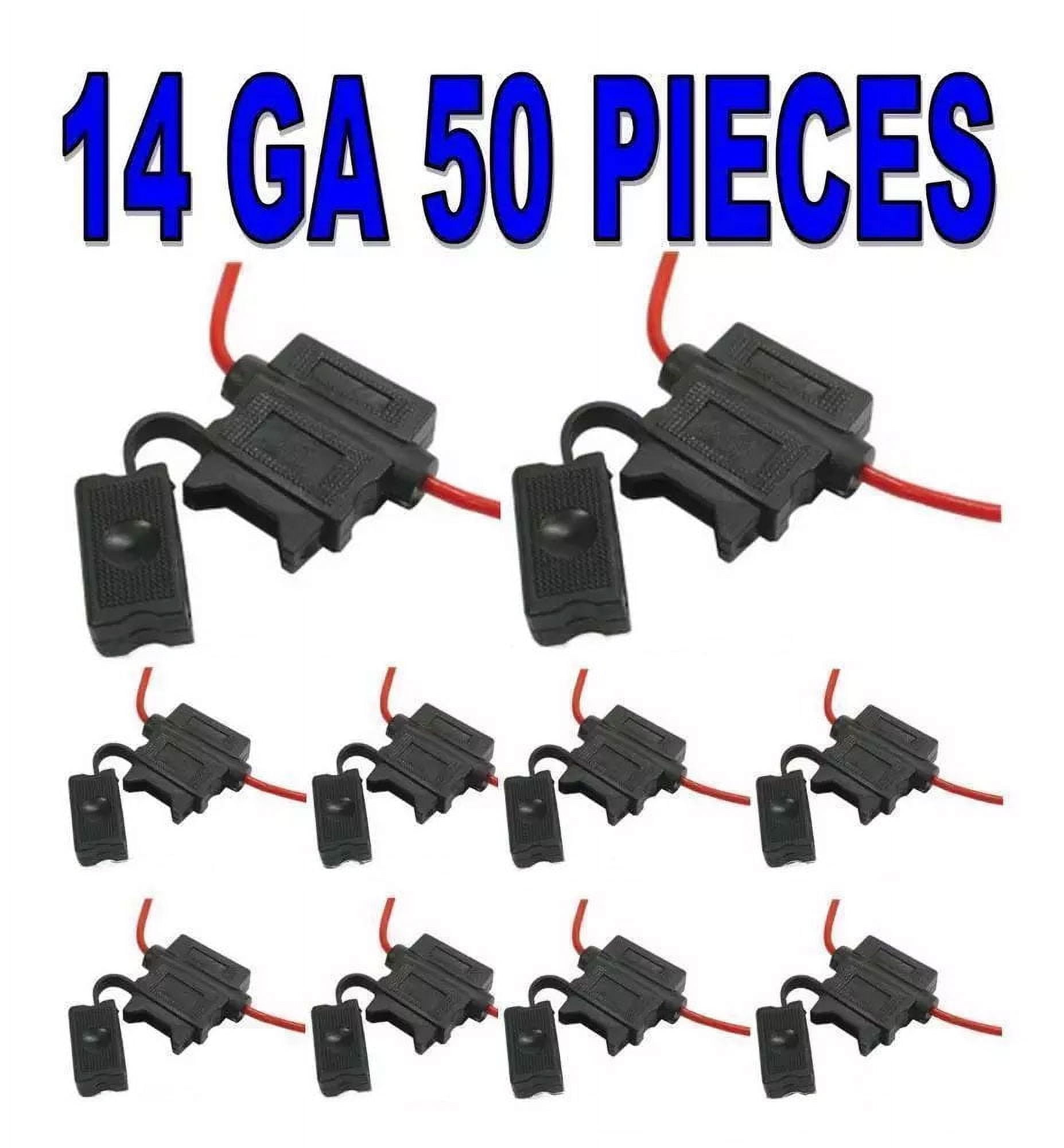 Best Connections 50 Pcs 14 Gauge ATC Heavy Duty Fuse Holder, New ...