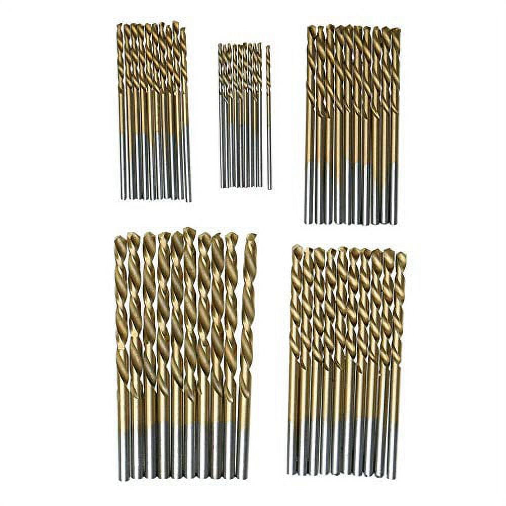 50 pcs 1mm 1.5mm 2mm 2.5mm 3mm Titanium Coated HSS High Speed Steel ...